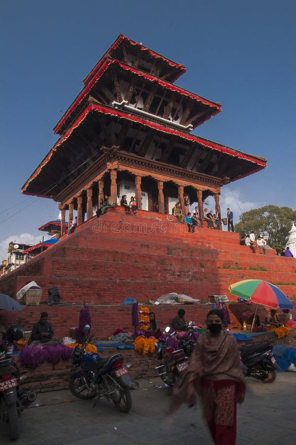 Durbar Square in Kathmandu editorial photography. Image of happiness ...