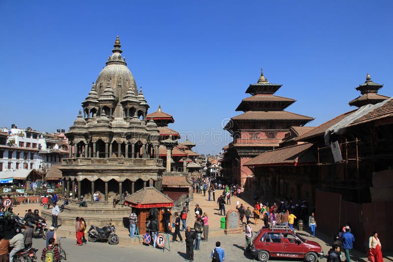 Durbar Square, Patan before the Earthquake Editorial Image - Image of ...