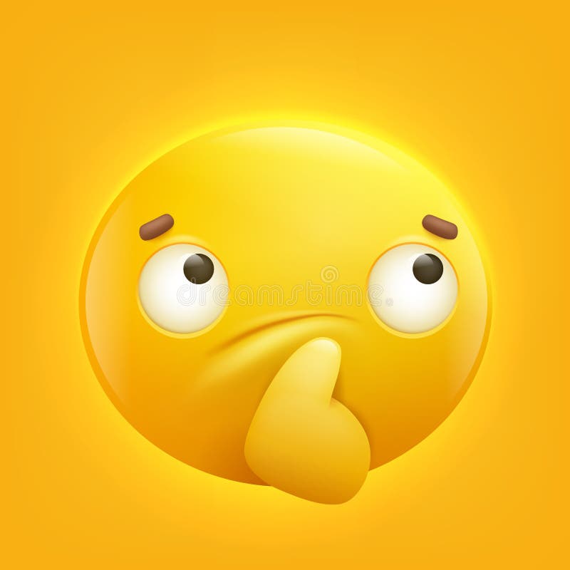 Denkende Gesicht Emoji Zeichentrickfilm-Figur Färben Smileygesicht ...
