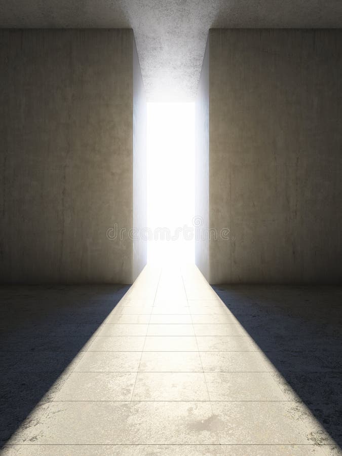 Durchgang zum Licht stock abbildung. Illustration von gebäude - 80076163