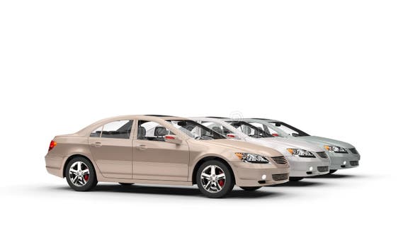 Dure auto's in toonzaal stock illustratie. Illustration of modern ...