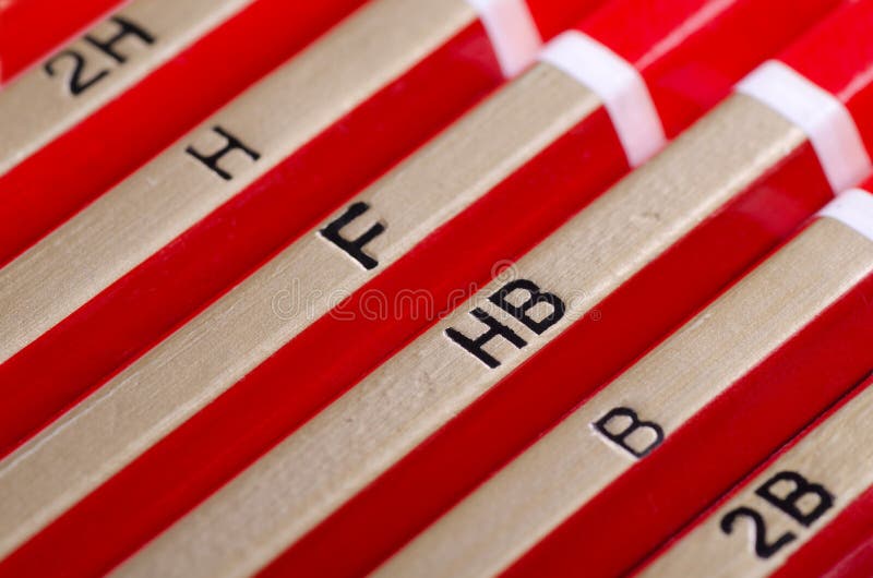 Durezza della matita immagine stock. Immagine di rosso - 21280121