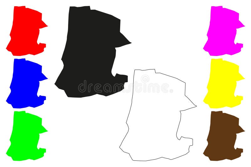 Durg City (Republic of India, State of Chhattisgarh) Map Vector ...