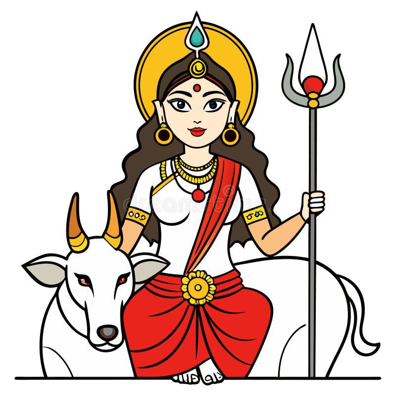Durga Ma Vector Illustration. Durga Puja Special Vector Design 9 Stock ...