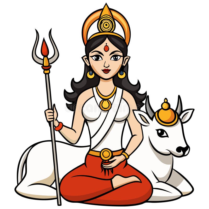 Durga Ma Vector Illustration. Durga Puja Special Vector Design 9 Stock ...