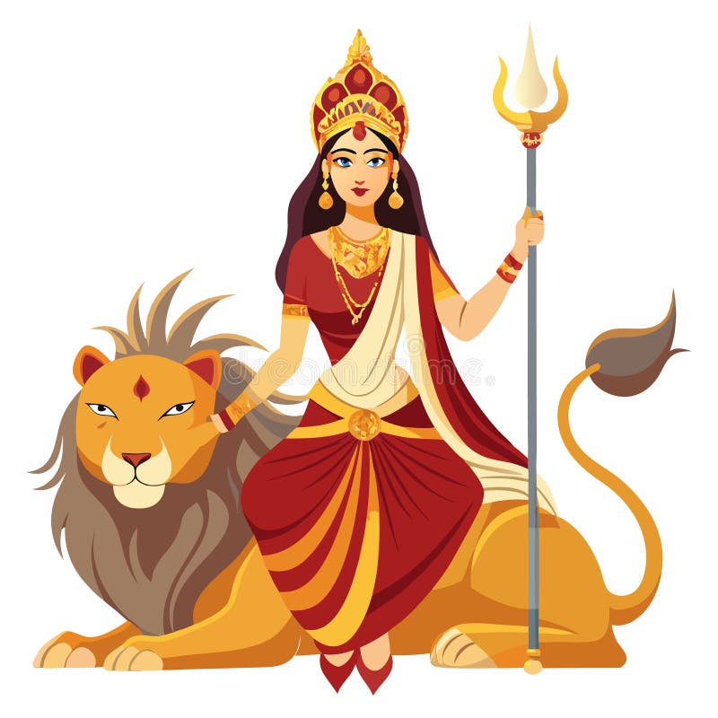 Durga Ma Vector Illustration. Durga Puja Special Vector Design 16 Stock ...