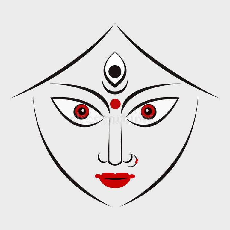 Durga's Face Stock Illustrations – 27 Durga's Face Stock Illustrations ...