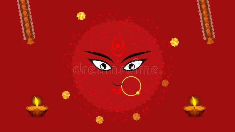 Durga Puja , Happy Navratri Goddess Durga Maa Animation Stock Footage ...