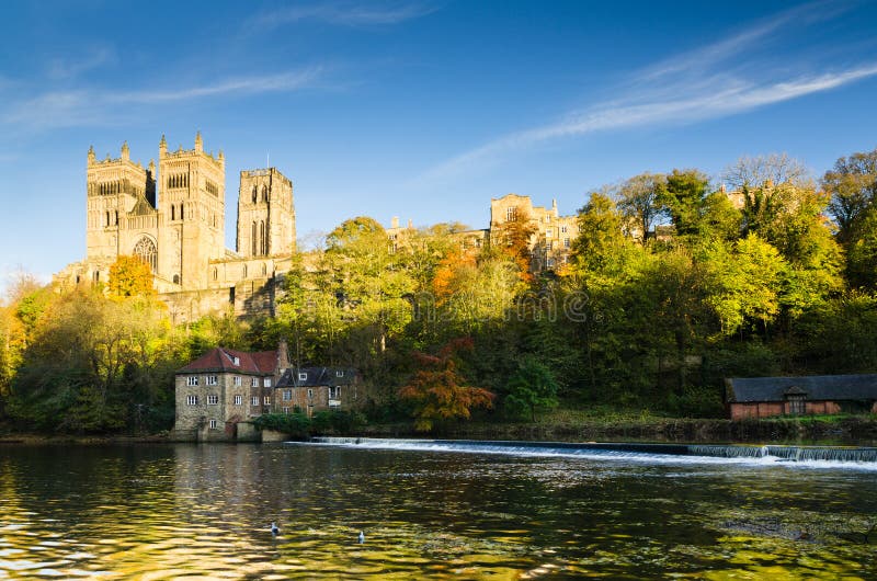 Durham Cathedral on the River Stock Photo - Image of northeast ...