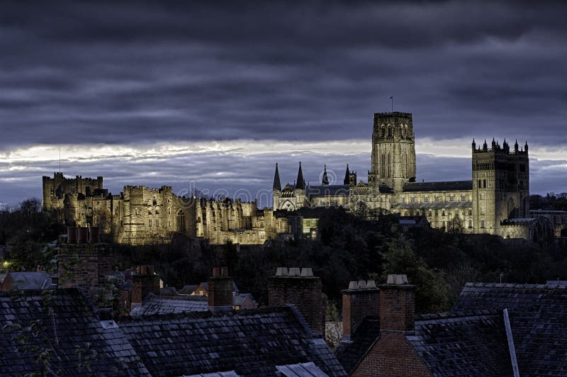 Durham Cathedral at Night stock image. Image of durham - 30942823