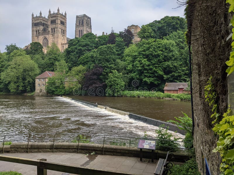 Durham Cathedral and River Wear Stock Photo - Image of river, durham ...