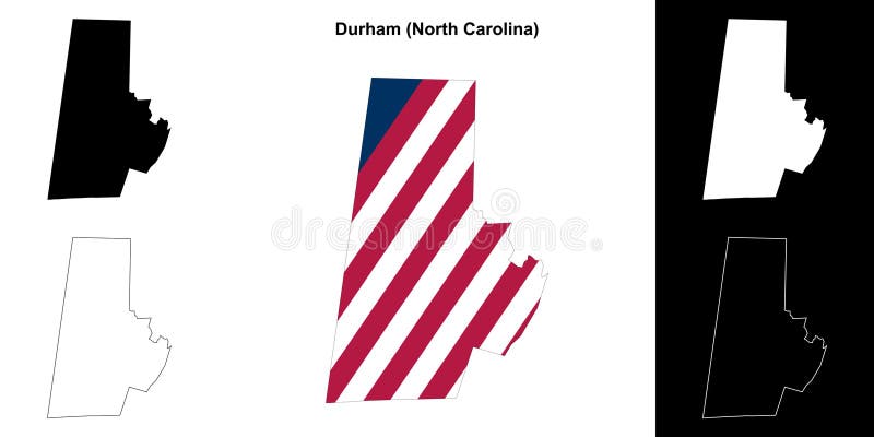 Durham outline map stock vector. Illustration of template - 323999639