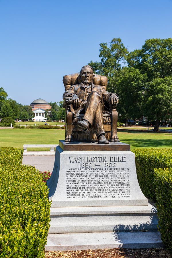 Statue of Washington Duke on the Duke University Campus Editorial Stock ...