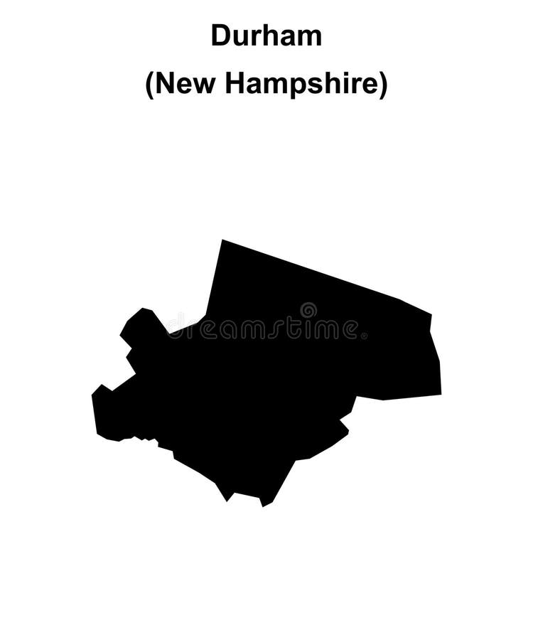 Durham outline map stock vector. Illustration of city - 357486480
