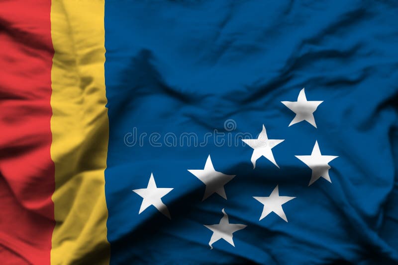 Durham North Carolina Realistic Flag Illustration. Stock Illustration ...