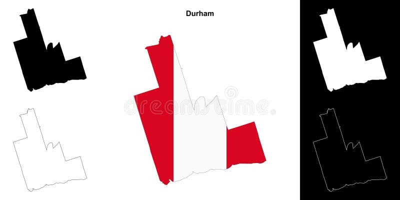 Durham outline map stock vector. Illustration of region - 361023699
