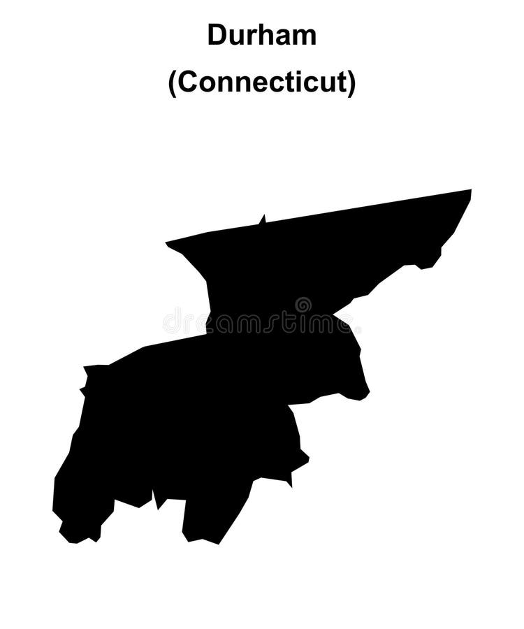 Durham outline map stock illustration. Illustration of vector - 387018272