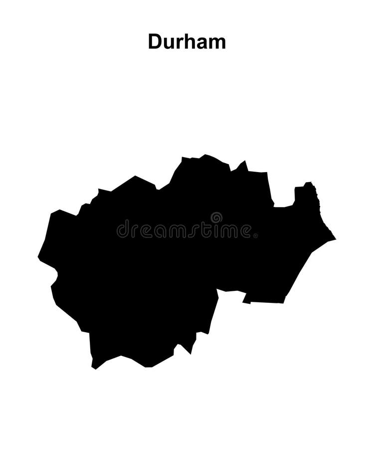 Durham outline map stock vector. Illustration of shire - 360362001