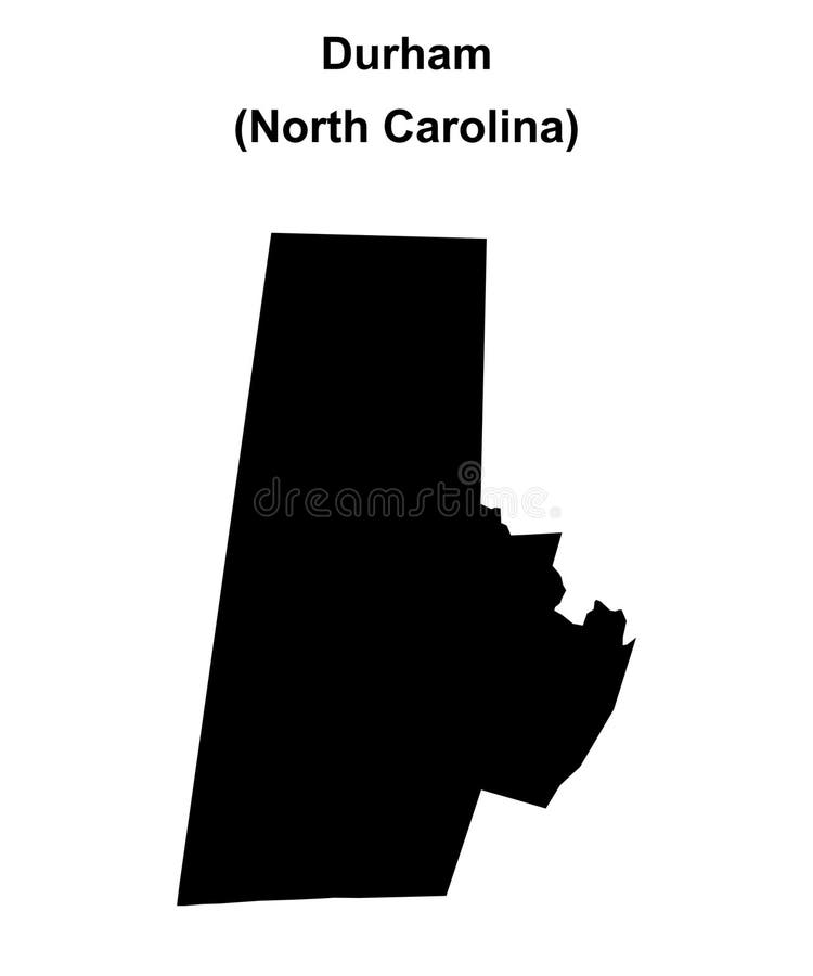 Durham outline map stock illustration. Illustration of durham - 361723258