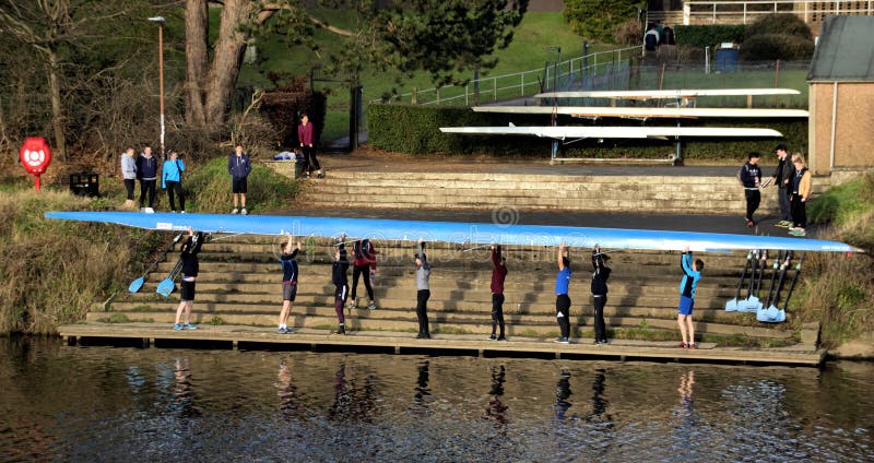 Durham University Rowing Boat Launching Editorial Photography - Image ...