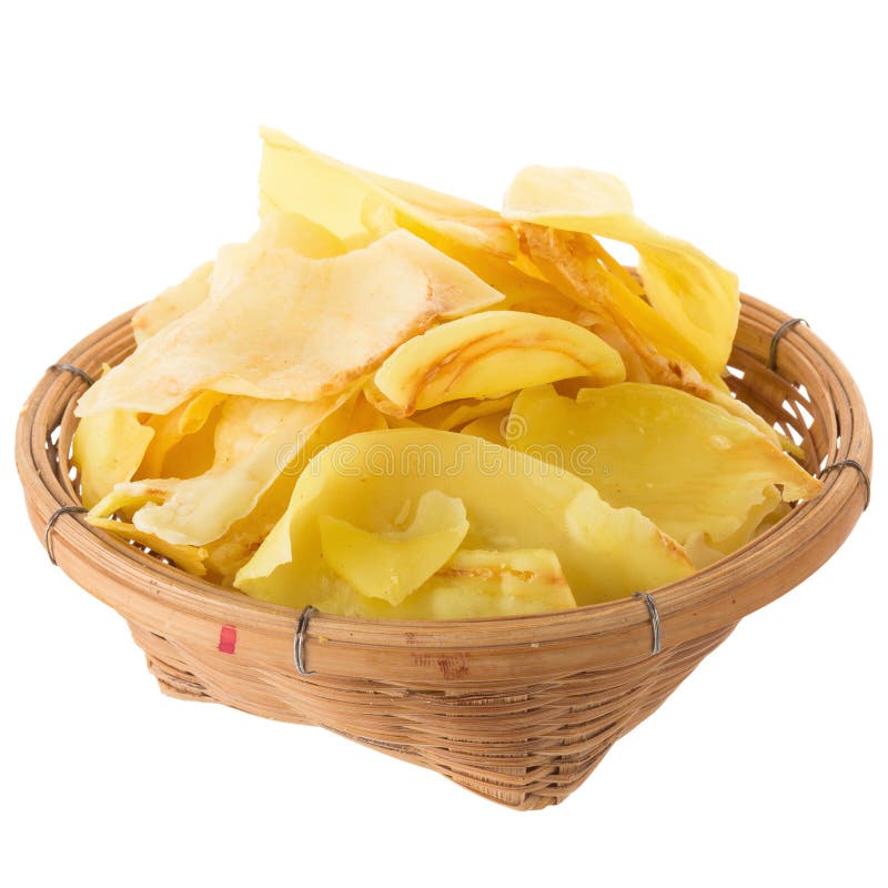 Durian Chips Fried Snack Fruit, Durian Crispy Fruit Chips Isolated on ...