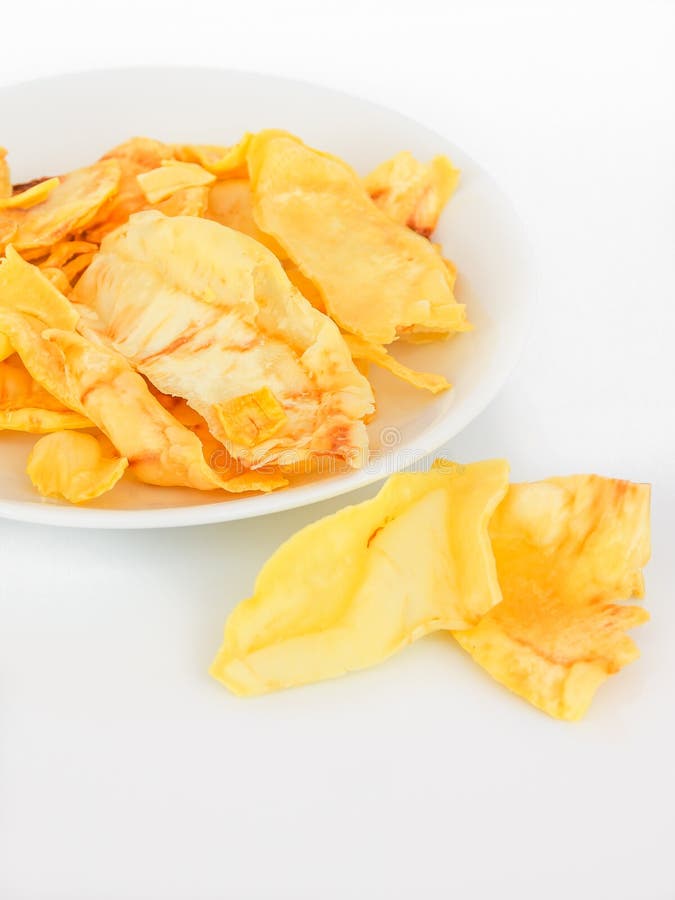 Durian Chips Fried Snack Fruit, Durian Crispy Fruit Chips Isolated on ...