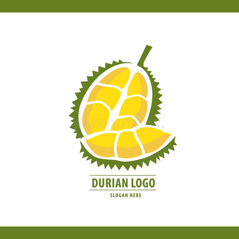 Durian Fruit Icon Logo Vector Design. Stock Vector - Illustration of ...