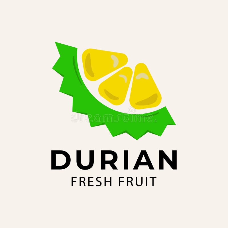 Durian Fruit Illustration Logo Design Vector Stock Vector ...