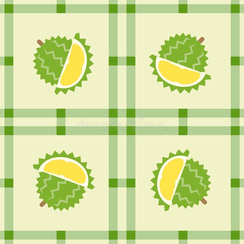 Durian Fruit Seamless for Pattern Fabric, Simple Durian Fruit Cute ...