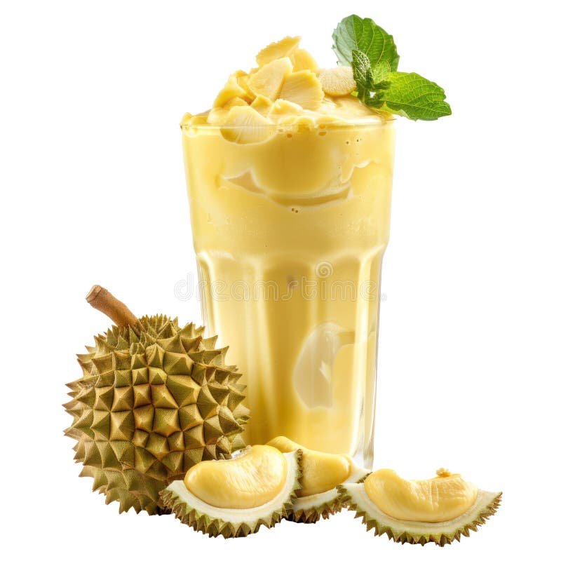 Durian Fruit Smoothie Drink Front View Isolate Stock Photo ...