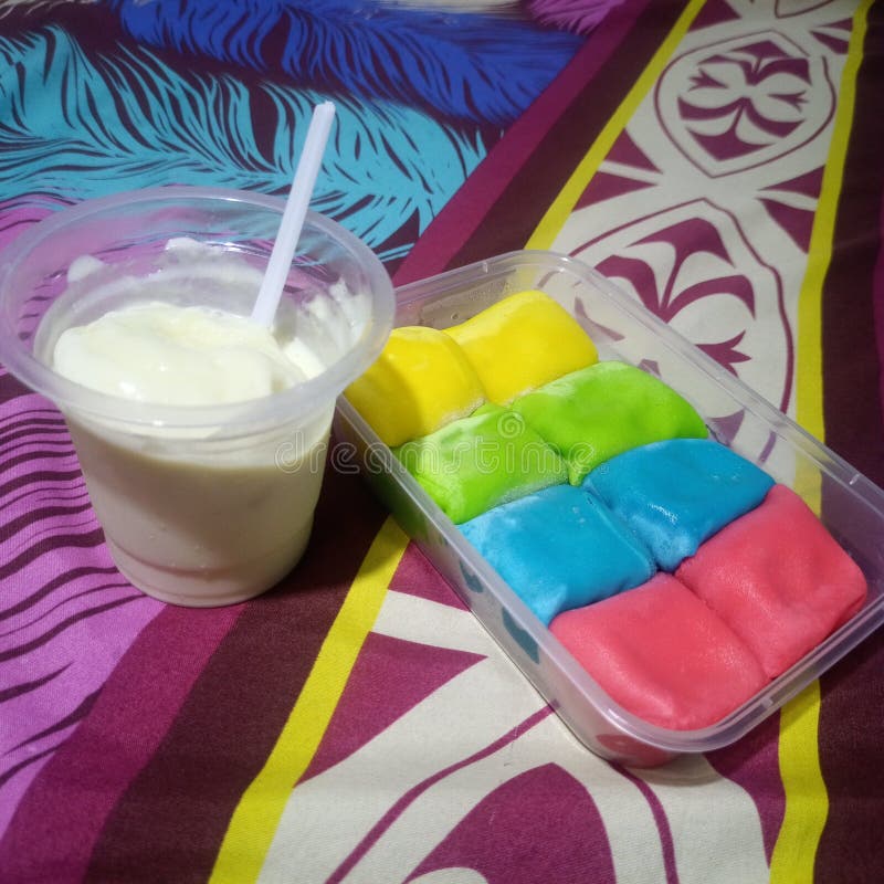 Durian Ice Cream Combined with Pan Cake Stock Image - Image of baking ...