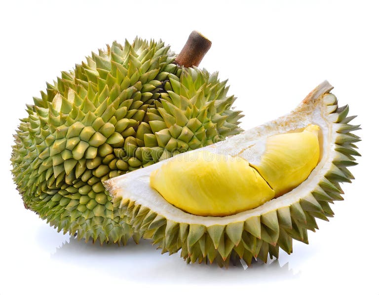 Durian Isolated on White Background Stock Illustration - Illustration ...