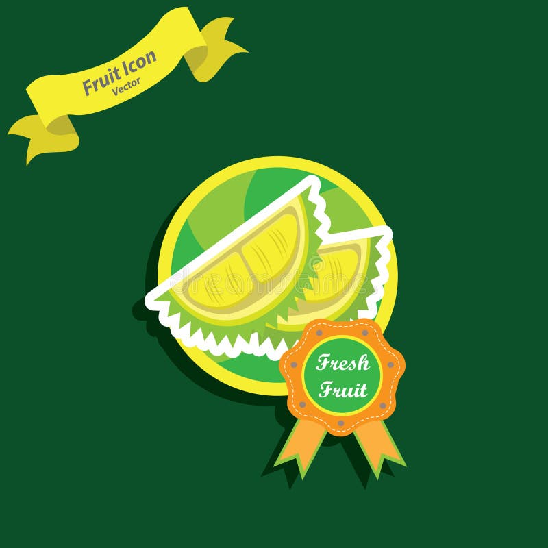 Durian Label. Vector Illustration Decorative Design Stock Vector ...