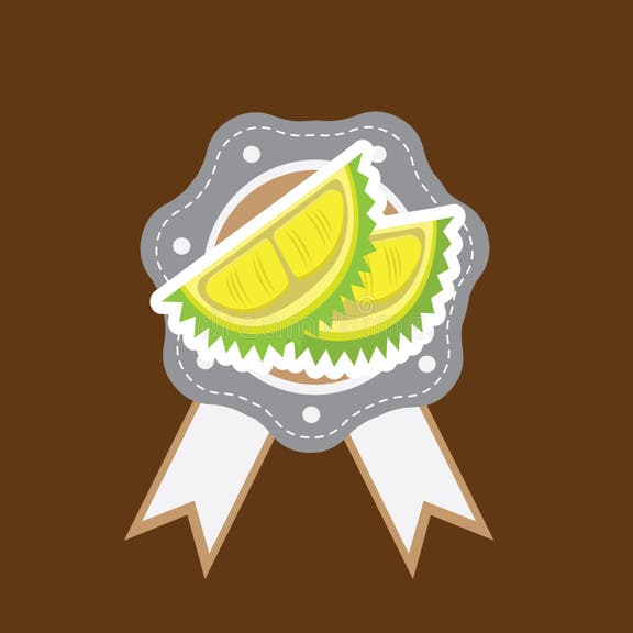Durian Label. Vector Illustration Decorative Design Stock Vector ...