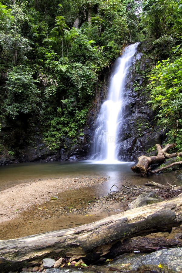 Waterfall in Ulu Temburong National Park, Brunei, Borneo Stock Image ...