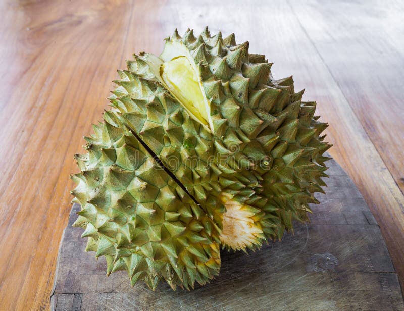 Durian on the table stock image. Image of peel, thai - 130343611