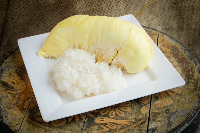 Durian sticky rice stock image. Image of taste, smell - 55063115