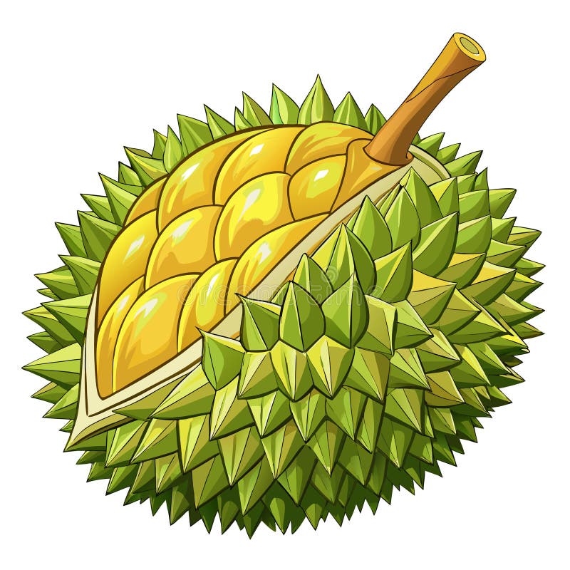 Forest Durian Tree Food Vector Stock Illustrations – 4 Forest Durian ...