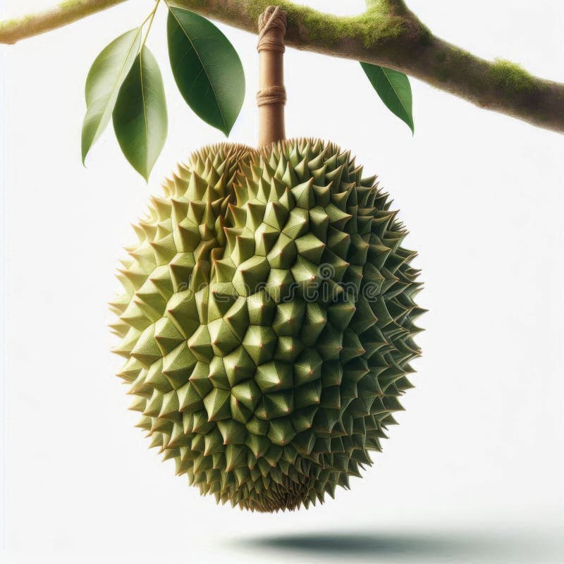Durians Hanging on the Tree during Fruit Season Stock Illustration ...