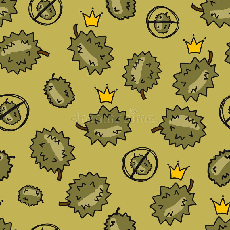 Durians, Seamless Pattern Background for Your Design Stock Vector ...