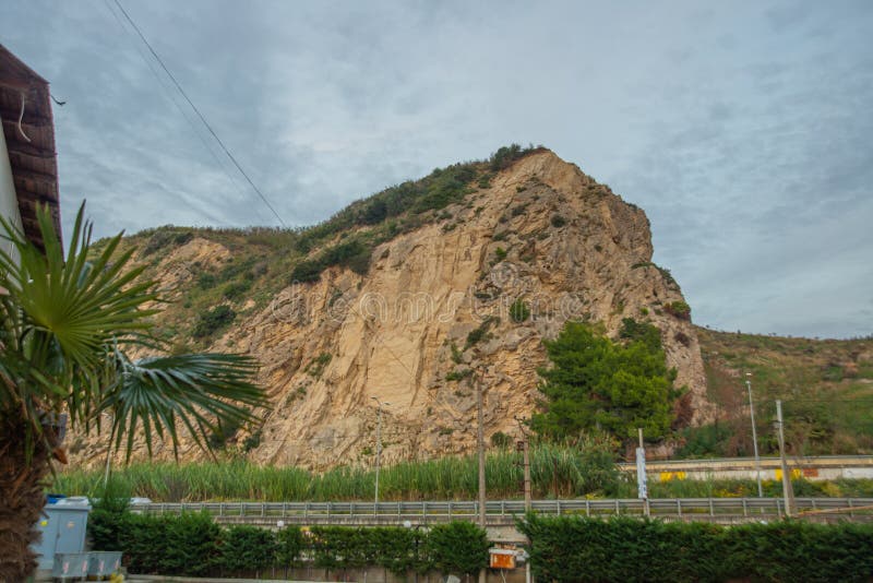 DURRES, ALBANIA: a Huge Rock on the Coast of Durres Stock Image - Image ...