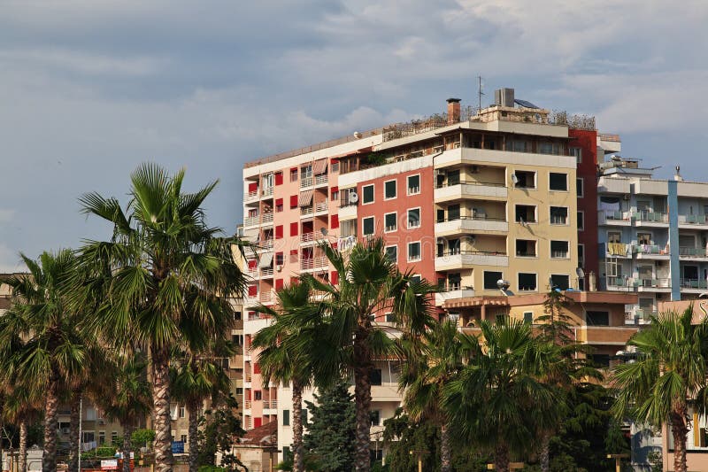Durres, Albania - 08 May 2018: the Building in Durres, Albania ...