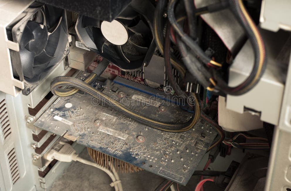 Durty dusty computer stock image. Image of cable, power - 62778031