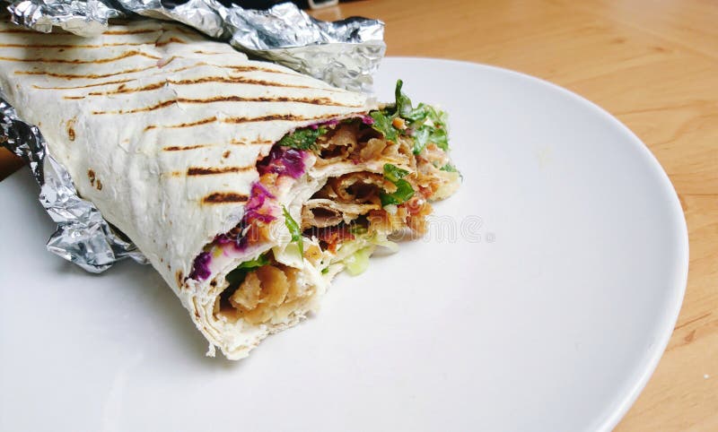 Durum kebab stock image. Image of bite, white, durum - 101476059