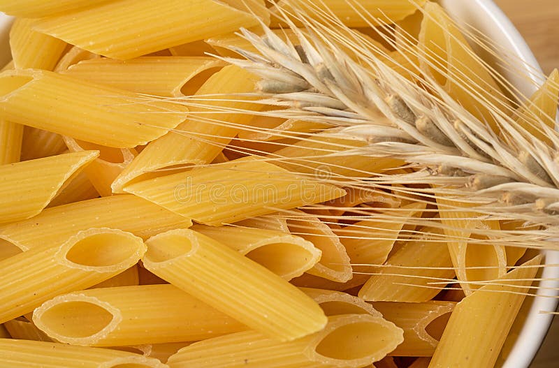 Durum Wheat Pasta Close-up. Food Background from Durum Wheat Pasta ...
