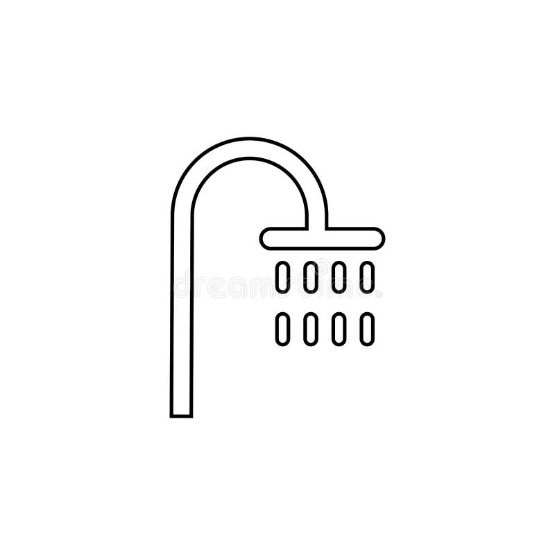 Duschsymbol stock abbildung. Illustration von toilette - 217050154