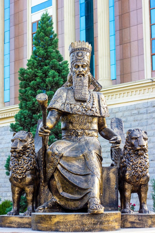 Dushanbe Tajikistan July 2 2022 The Bronze Statue Of Cyrus The