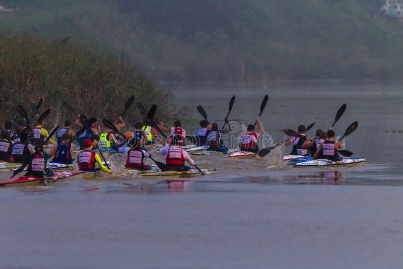 Paddlers Canoe Racing River Editorial Image - Image of pietermaritzburg ...