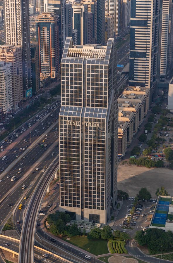 Dusit Thani Dubai Hotel editorial stock photo. Image of architecture ...