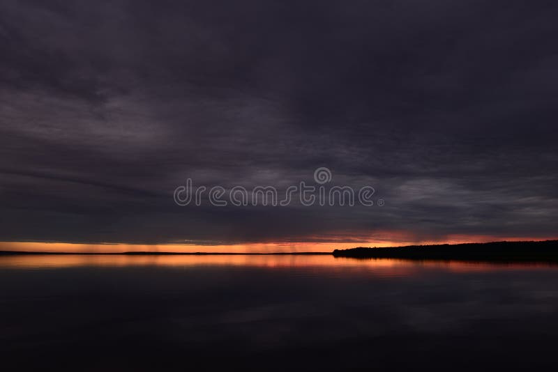 Dusk the Afterglow of Sunlight at Sunset before Nightfall in the Gloomy ...